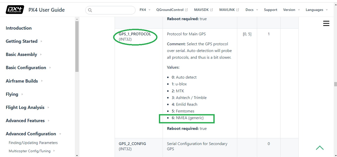 NMEA Protocol listing under GPSx_protocol PX4 v1.13.3 · Issue #21397 · PX4/PX4-Autopilot · GitHub