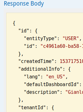 "additionalInfo" section of the "User" swagger definition seems not ...