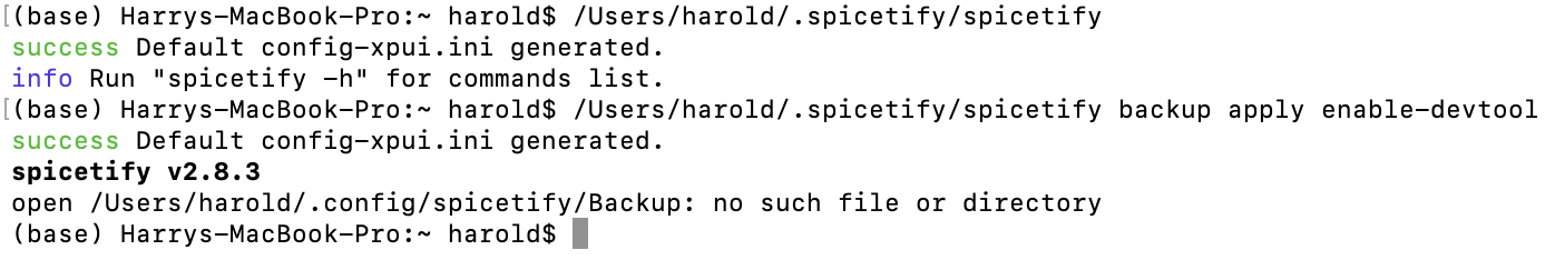 Configspicetifybackup No Such File Or Directory · Issue 1353 · Spicetifycli · Github 