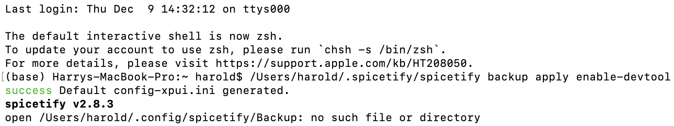.config/spicetify/Backup: no such file or directory · Issue #1353 · spicetify/cli · GitHub