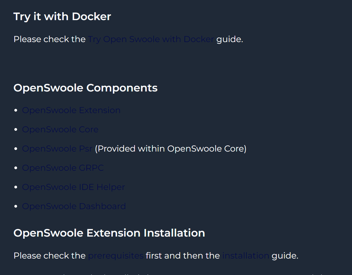 Links in documentation are not legible (accessibility issue) · Issue #57 · openswoole/openswoole ...