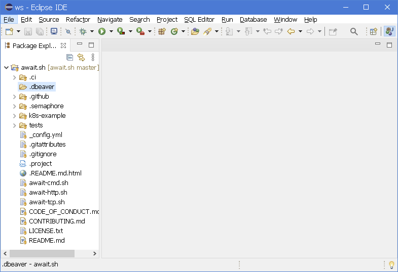 Empty .dbeaver folders created in eclipse projects · Issue #12059 · dbeaver/dbeaver · GitHub
