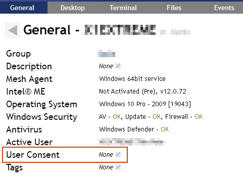 Configure User Consent on Agent Side · Issue #2725 · Ylianst/MeshCentral · GitHub
