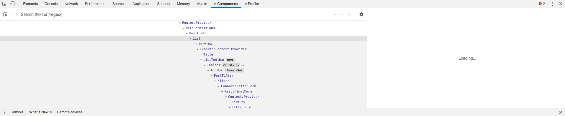React-admin components / hooks throws error in react developer tools · Issue #4697 · marmelab ...