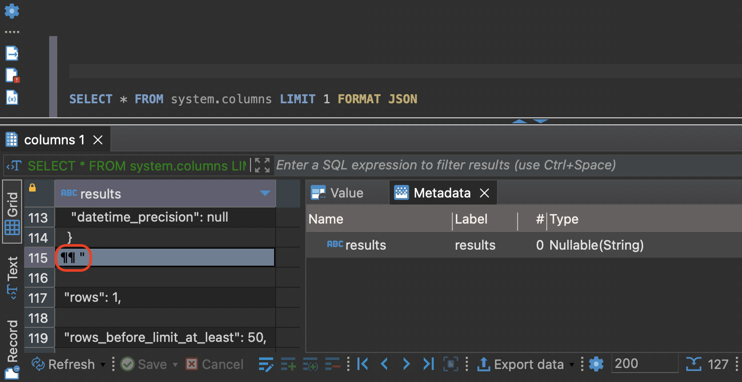 Display Issue Of Query Result On Clickhouse · Issue 19681 · Dbeaver Dbeaver · Github