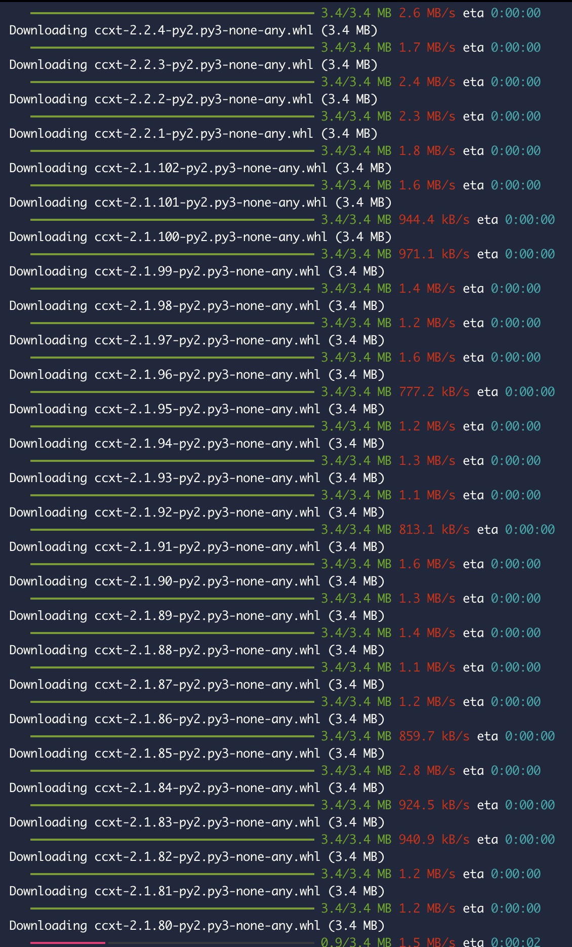 pip3 install -U "vectorbt[full]" => downloads ALL versions of ccxt · Issue #540 · polakowo ...