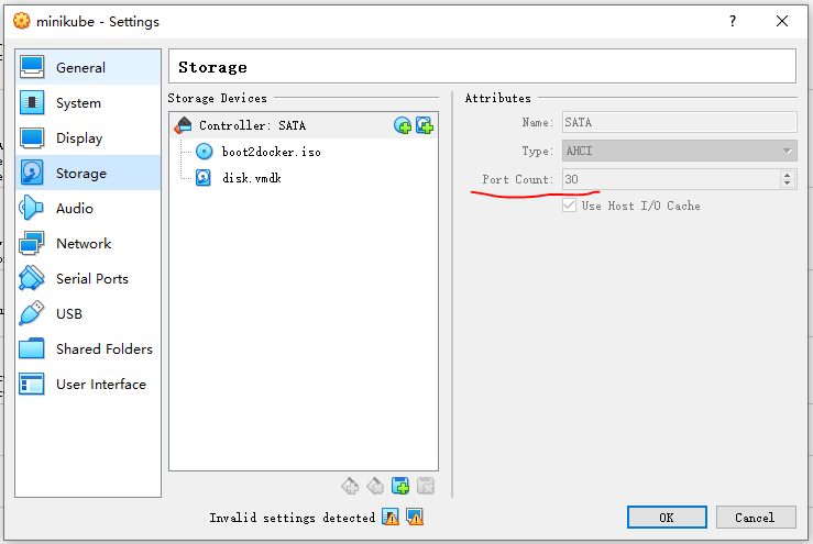ERROR [COM]: No storage device attached to device slot 0 on port 29 of ...