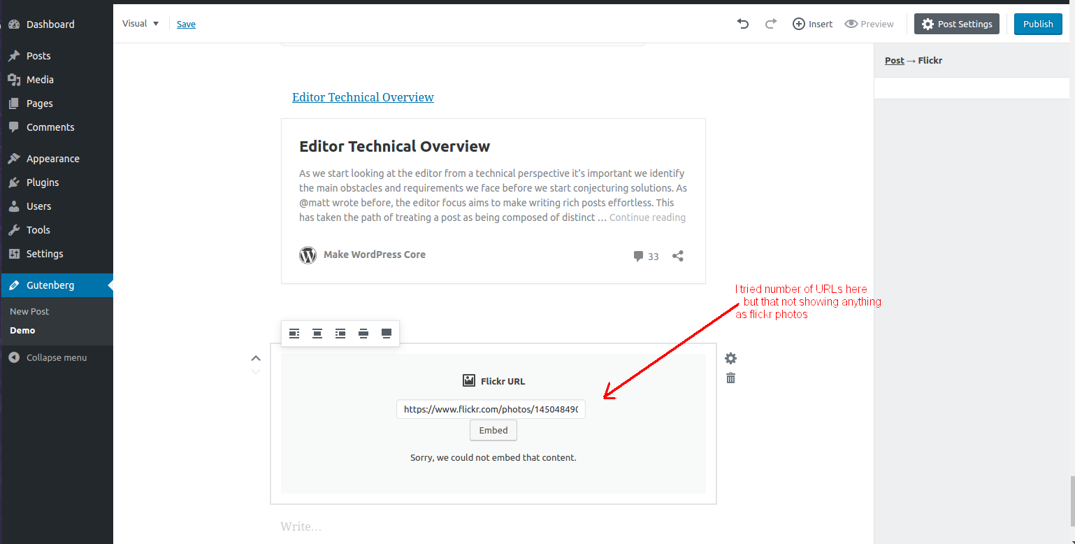 Flickr URL not working properly for embedding photos within content ...