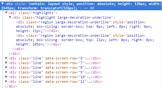 Highlight Decorations On Large Ranges Inconsistently Rendered · Issue 15508 · Atomatom · Github