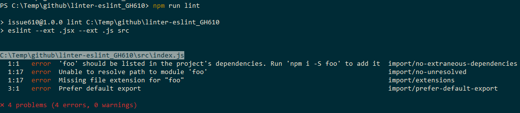 `import/no-unresolved` rule doesn't work properly with webpack resolver ...
