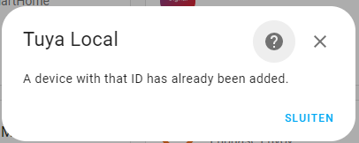 delete in Tuya app, not possible to add again · Issue #450 · make-all/tuya-local · GitHub