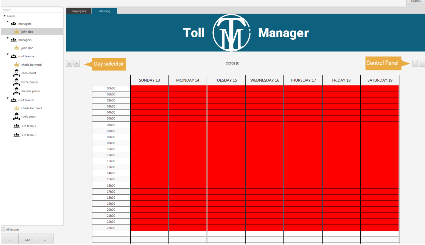 GitHub - mochiwa/Toll-manager: Planning and employee manager for ECI