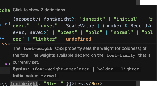 Type error for token with CSS type · Issue #729 · stitchesjs/stitches · GitHub
