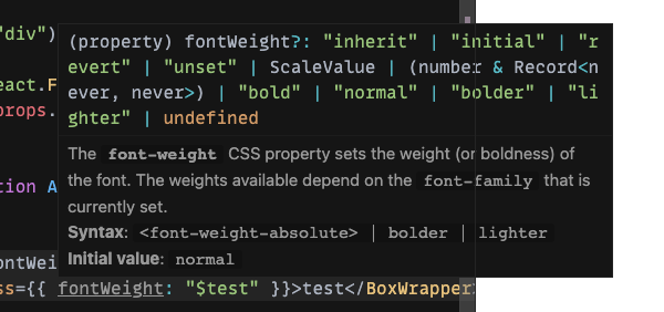 Type error for token with CSS type · Issue #729 · stitchesjs/stitches · GitHub