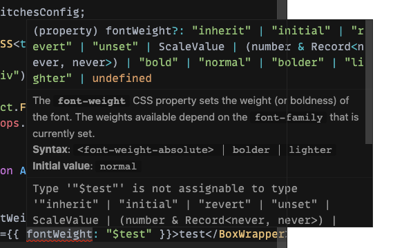 Type error for token with CSS type · Issue #729 · stitchesjs/stitches · GitHub
