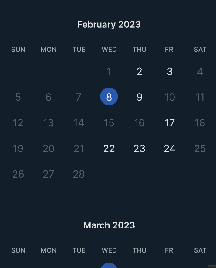 Question Is It Possible To Render Past Months Downwards Instead Of Upwards In Calendarlist