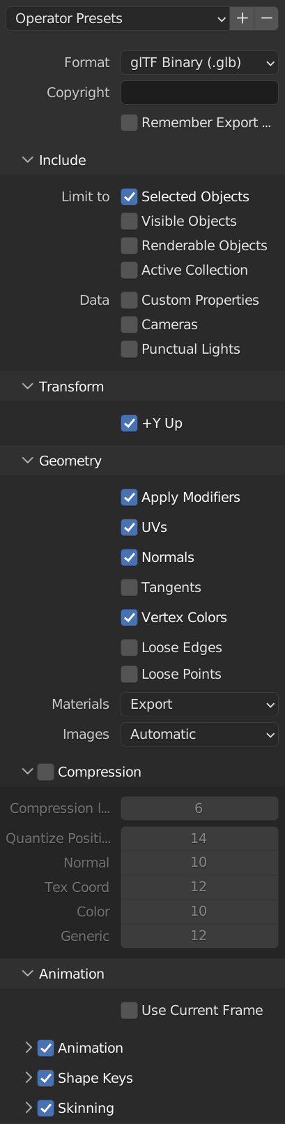 "Animation channel cannot target WEIGHTS when mesh does not have morph targets." when exporting ...