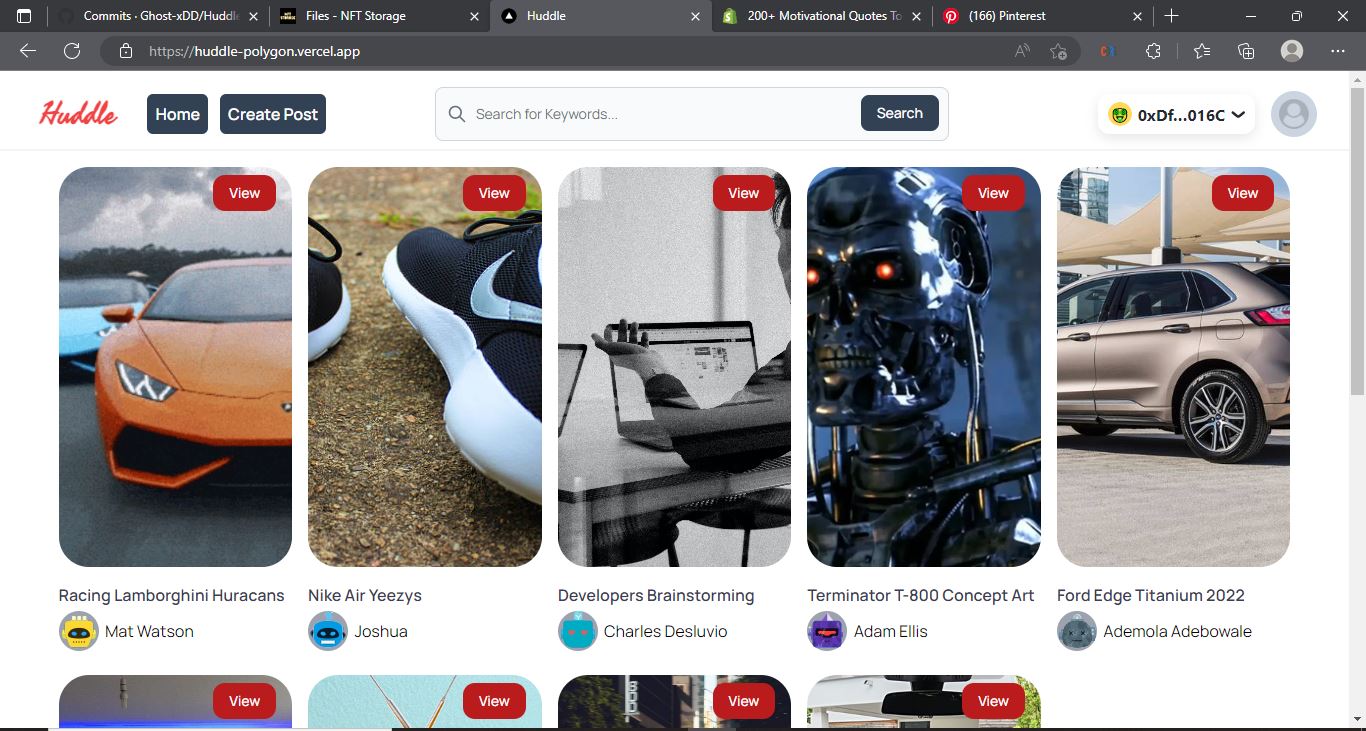 GitHub - Ghost-xDD/Huddle-Polygon: A Decentralized Image Sharing and Social Media Service like ...