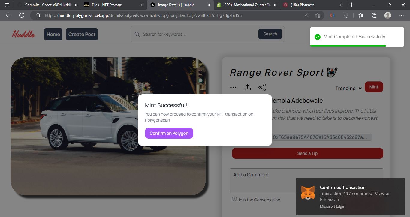 GitHub - Ghost-xDD/Huddle-Polygon: A Decentralized Image Sharing and Social Media Service like ...