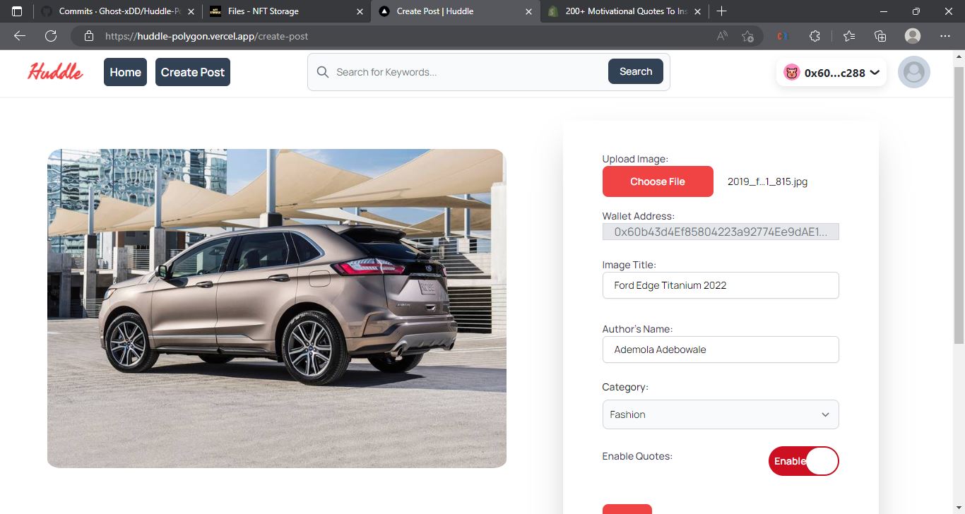 GitHub - Ghost-xDD/Huddle-Polygon: A Decentralized Image Sharing and Social Media Service like ...
