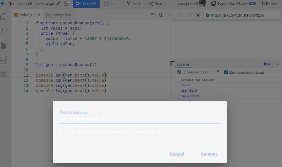 Unreadable commit message on light theme · Issue #1282 · stackblitz/core · GitHub