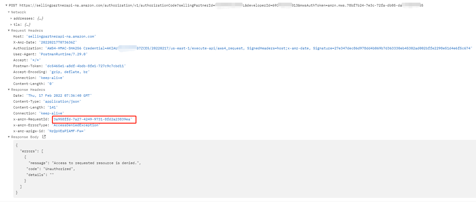 Bug Access To Requested Resource Is Denied · Issue 2265 · Amznselling Partner Api Models 