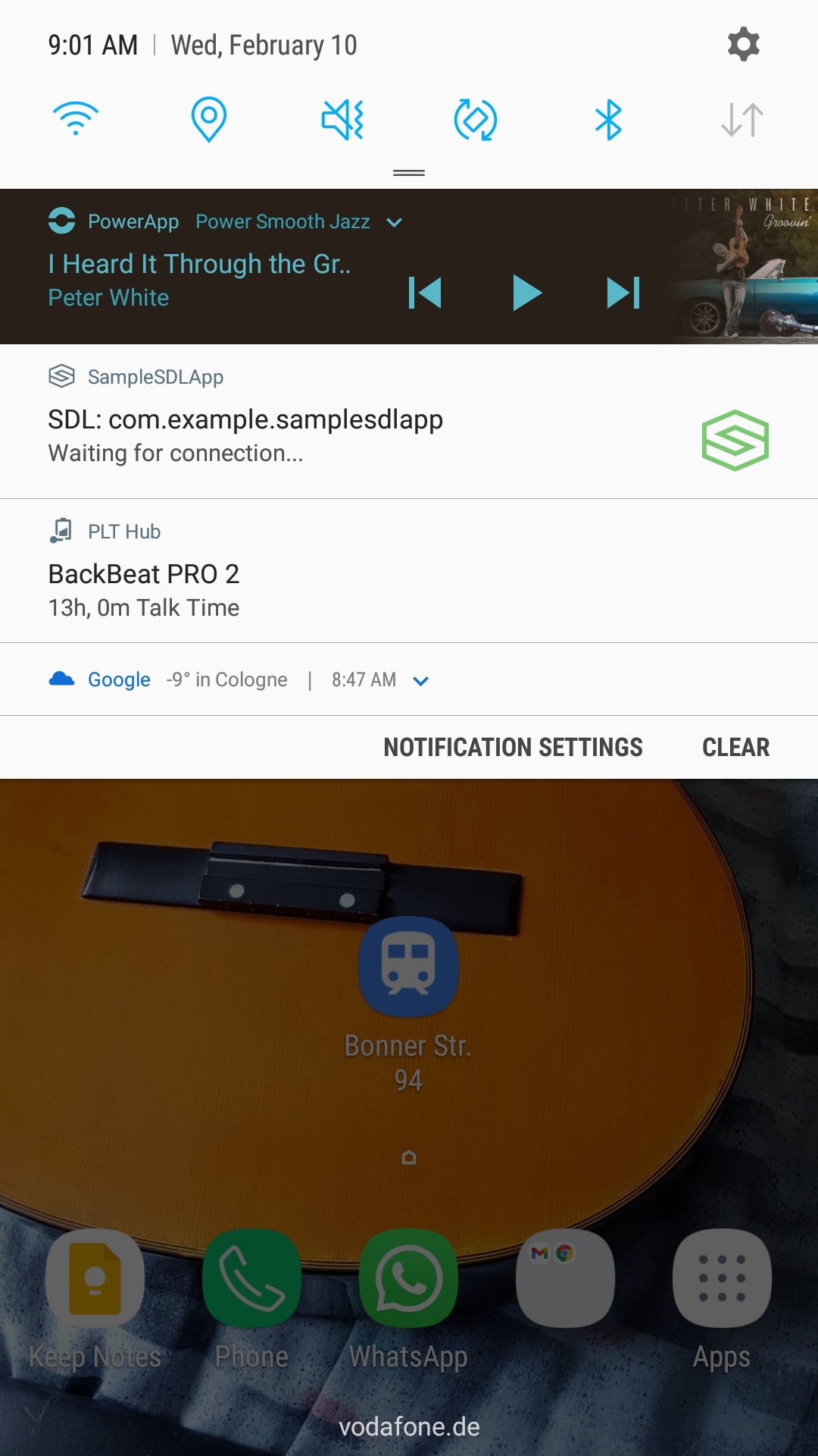 SDL "Waiting for connection" notification not disappearing while connected to non SDL BT devices ...