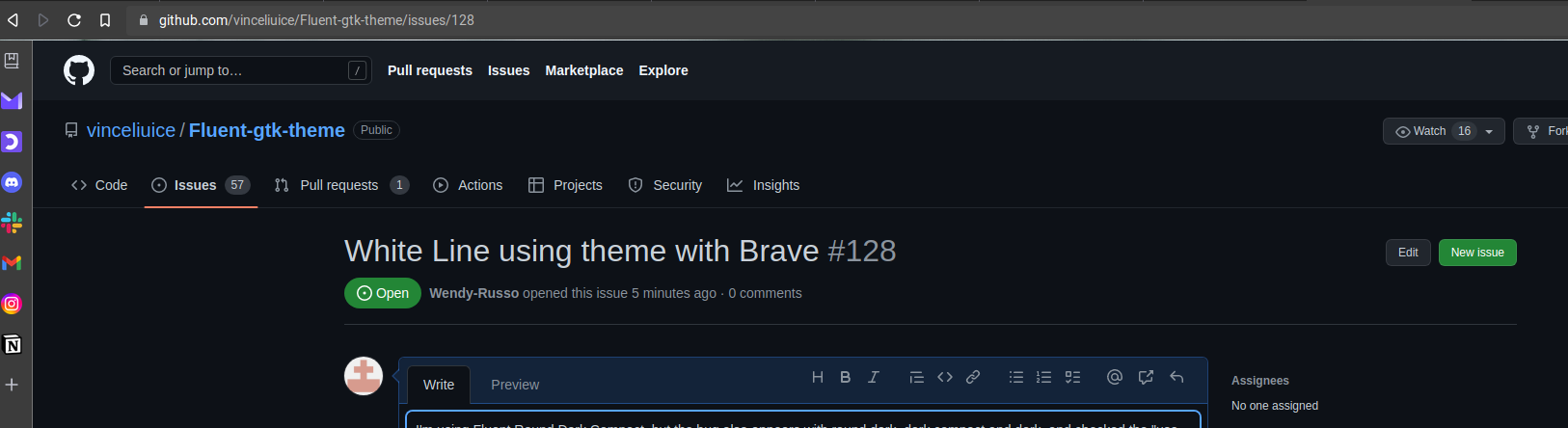 White Line using theme with Brave · Issue #128 · vinceliuice/Fluent-gtk-theme · GitHub