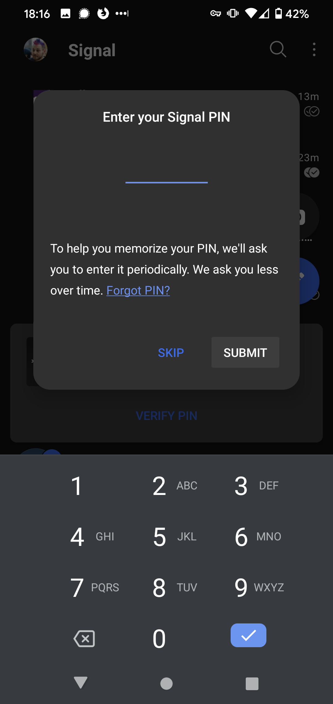 Can't re-enter alphanumeric PIN to confirm it · Issue #9650 · signalapp ...