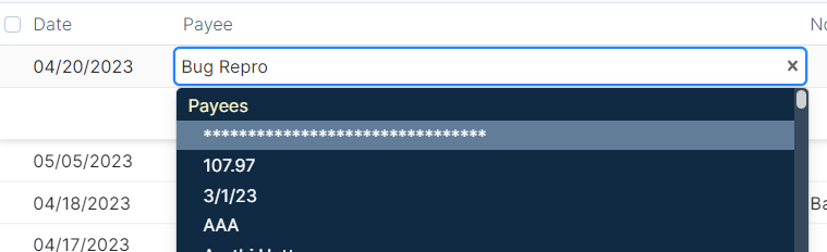 [Bug]: New Payee isn't selected by Enter · Issue #925 · actualbudget/actual · GitHub