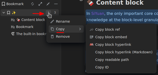 Bookmark Copy Options Not Working · Issue 8914 · Siyuan Notesiyuan · Github