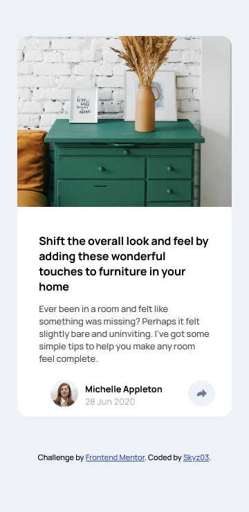 GitHub - Skyz03/Article-preview-component: This is a Front-end mentor Article preview component ...