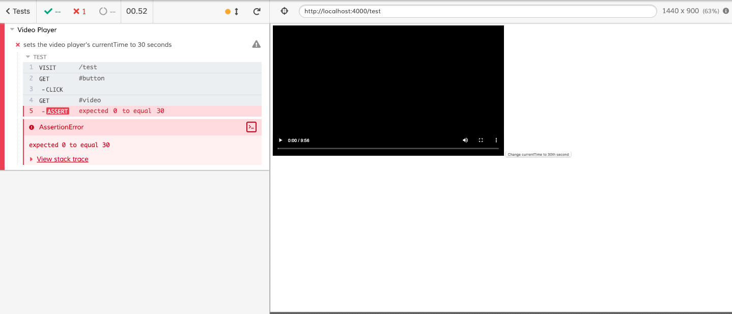 Changing currentTime of HTMLVideoElement in Cypress always sets to 0 (Chrome/Electron) · Issue ...