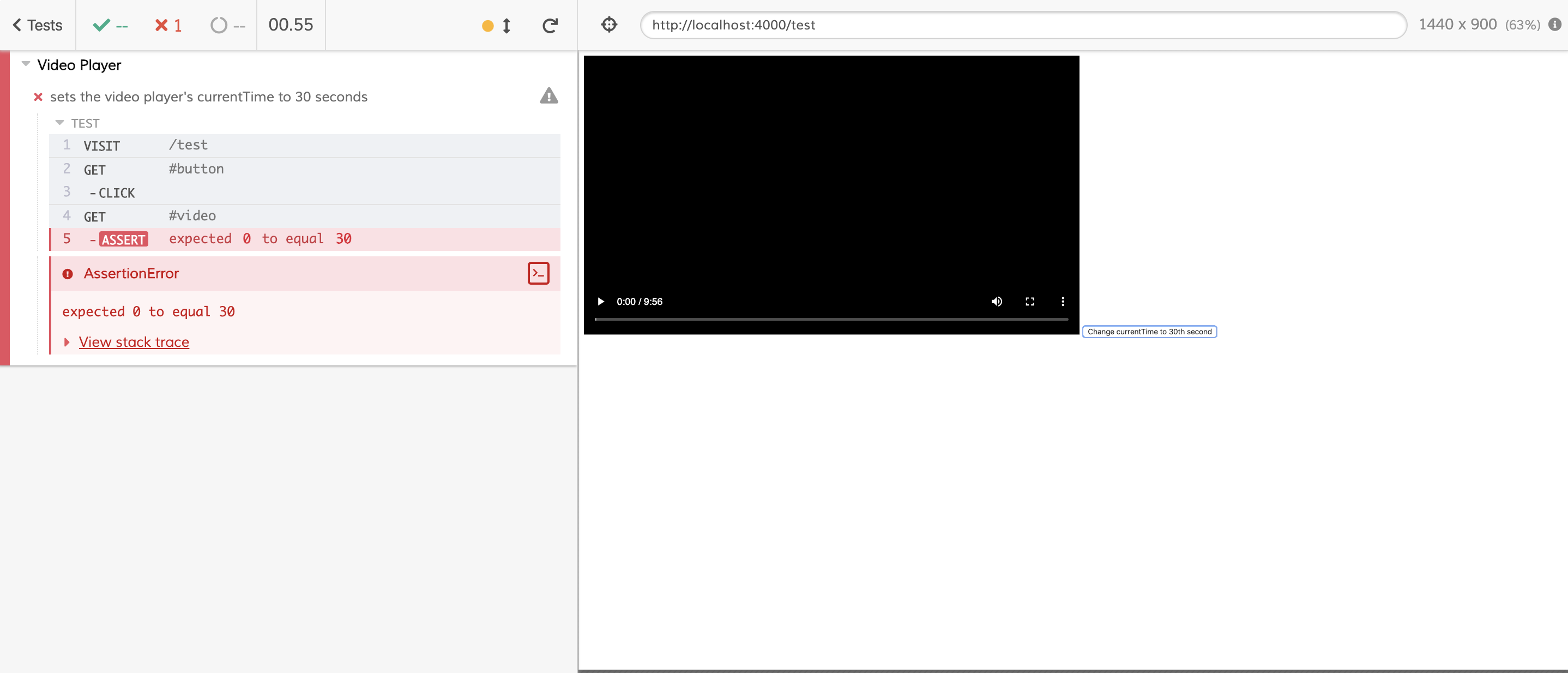 Changing currentTime of HTMLVideoElement in Cypress always sets to 0 (Chrome/Electron) · Issue ...