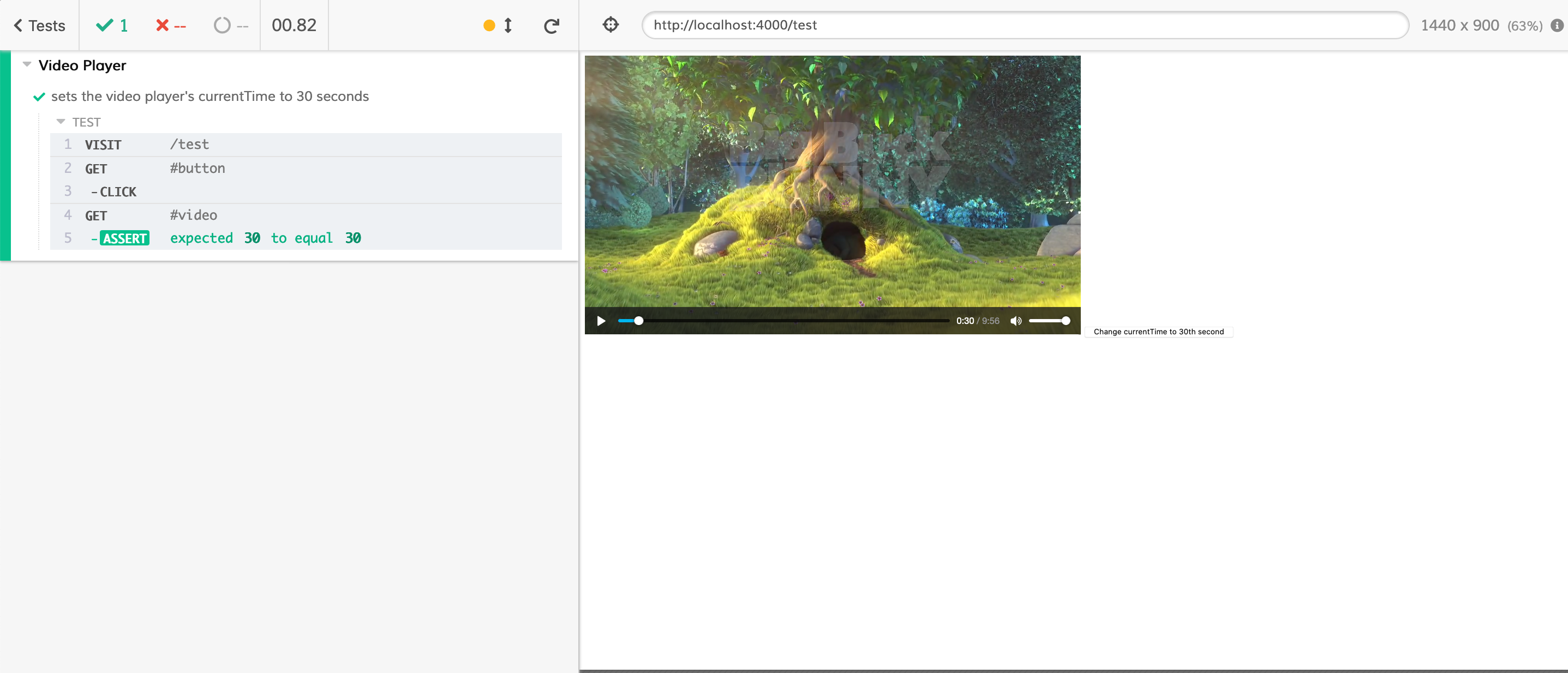 Changing currentTime of HTMLVideoElement in Cypress always sets to 0 (Chrome/Electron) · Issue ...