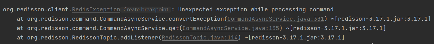 RTopic.addListener When the redis network is disconnected, when the first failure occurs, the ...