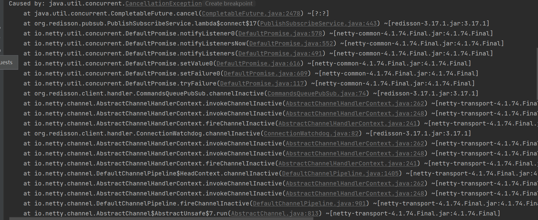 RTopic.addListener When the redis network is disconnected, when the first failure occurs, the ...