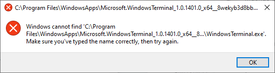 Starting Error · Issue #5764 · microsoft/terminal · GitHub