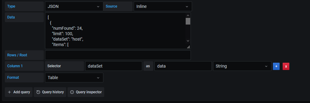 Unable to select array elements of JSON request · grafana grafana ...