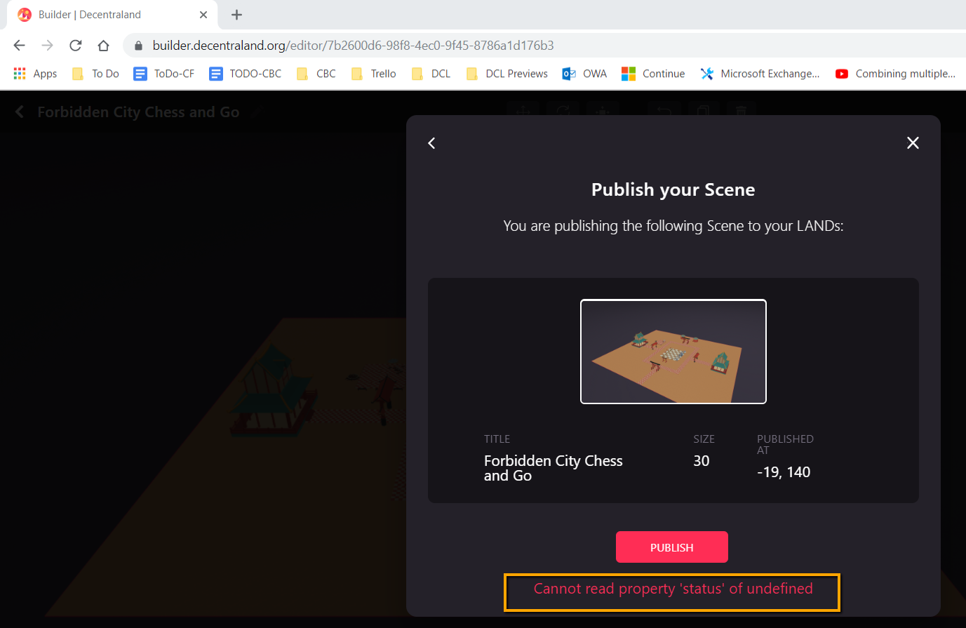 Some Builder scenes fail to deploy from Builder · Issue #806 · decentraland/builder · GitHub