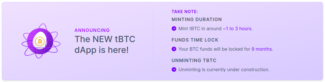 (MEDIUM) tBTC terms modal makes it look like users are locking funds ...