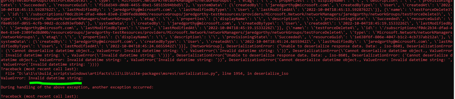 Various Azure Virtual Network Manager extension bugs · Issue #24579 · Azure/azure-cli · GitHub