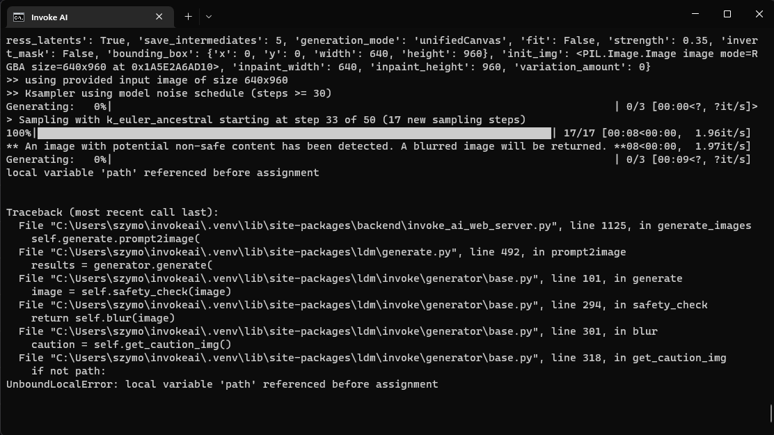 [bug]: Server error: local variable 'path' referenced before assignment · Issue #2061 · invoke ...