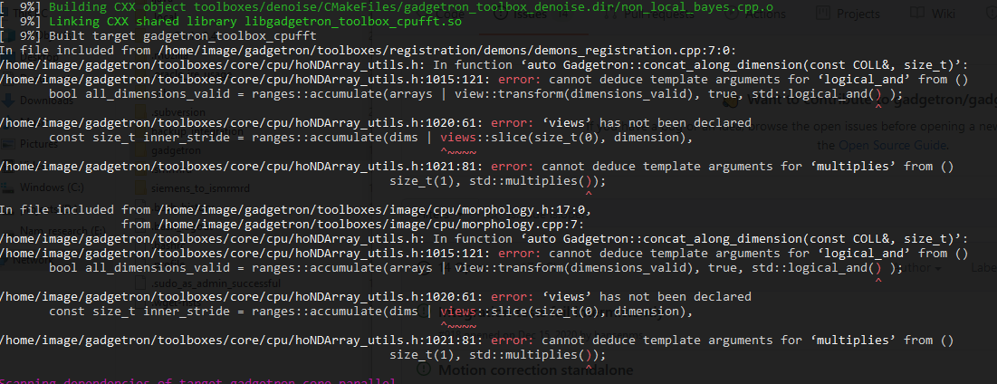 Compilation error for master branch · Issue #924 · gadgetron/gadgetron · GitHub