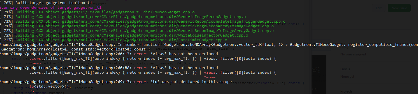 Compilation error for master branch · Issue #924 · gadgetron/gadgetron · GitHub