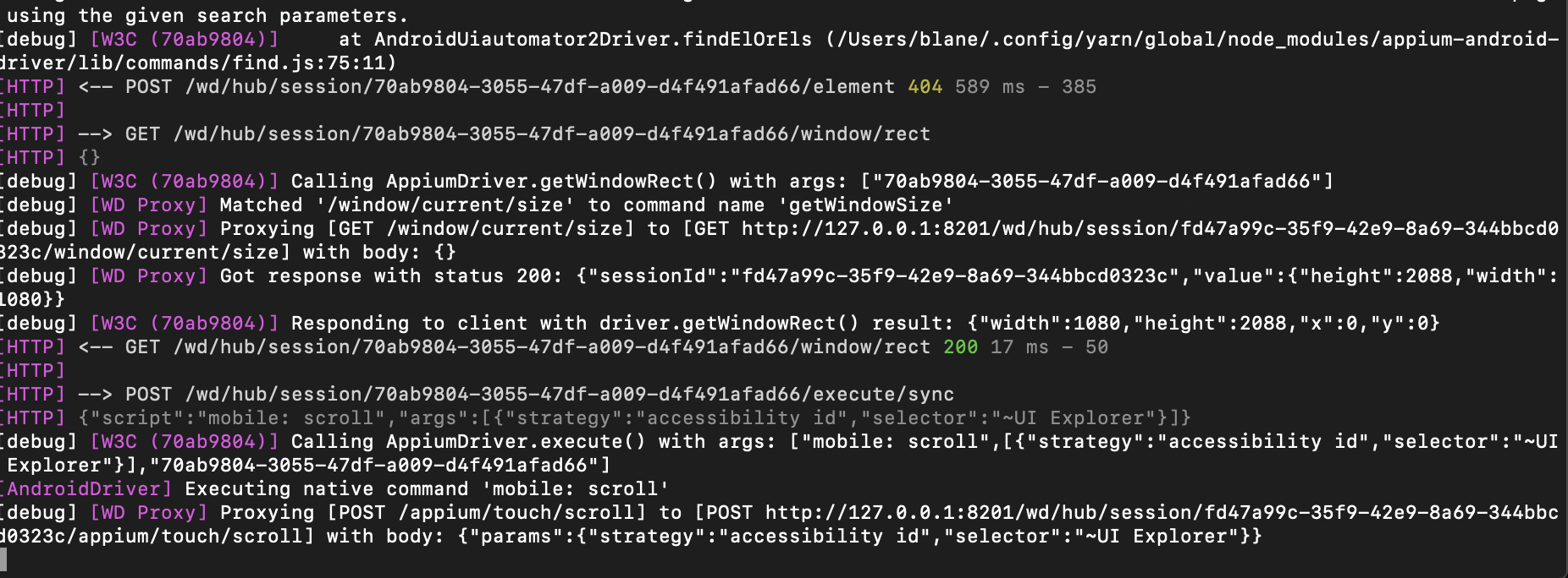 Mobilescroll On Android Is Hanging And Not Scrolling · Issue 14418 · Appiumappium · Github 