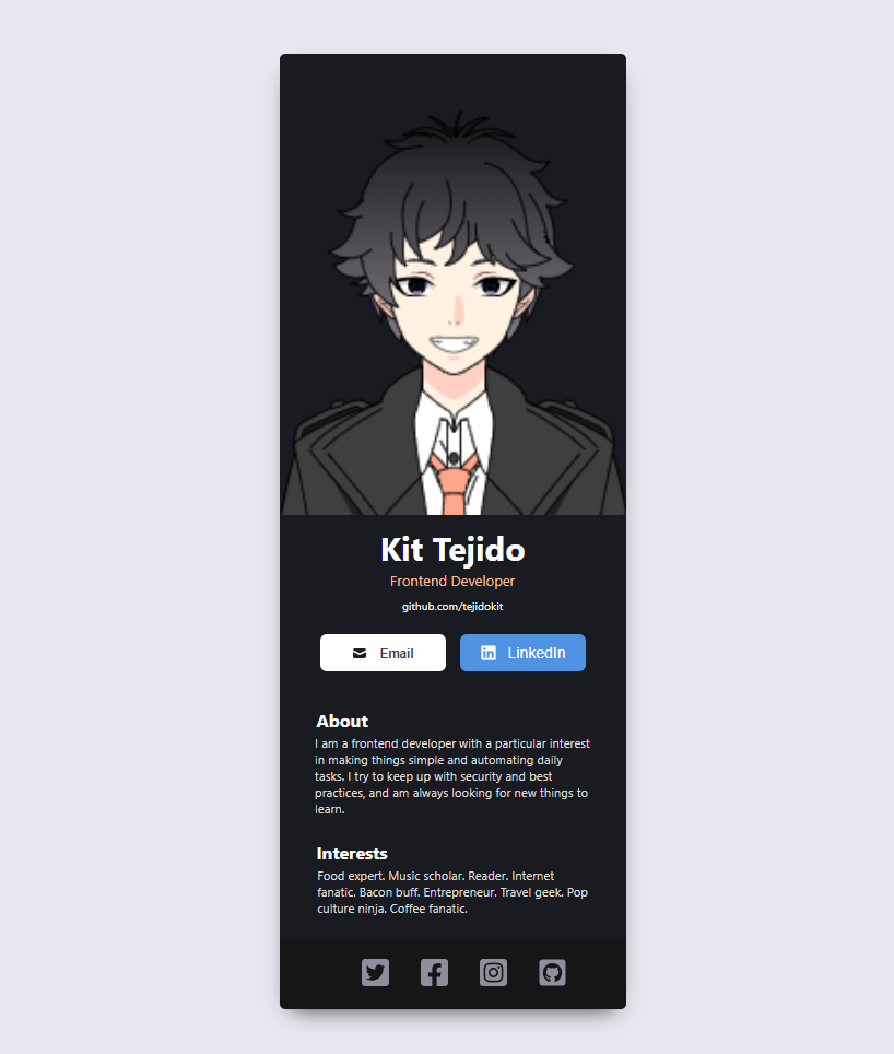 GitHub - tejidokit/digital-business-card: A profile card made using ...