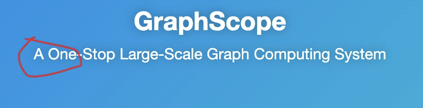 [BUG] typo in slogan · Issue #252 · alibaba/GraphScope · GitHub