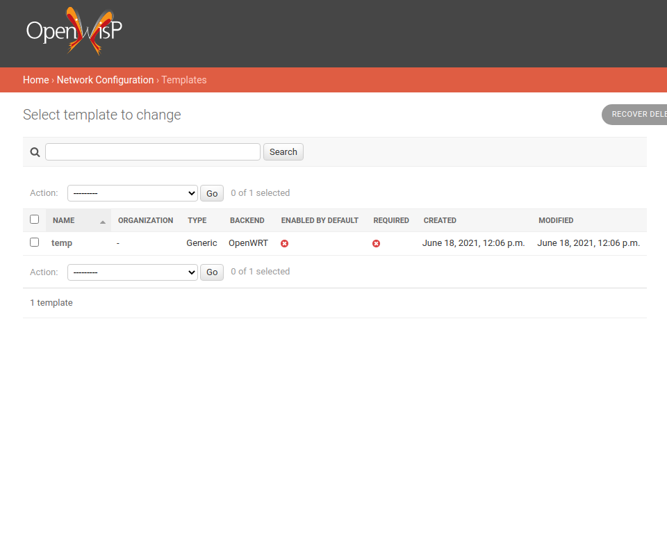 [bug] Display action only once on the change page of template · Issue #495 · openwisp/openwisp ...