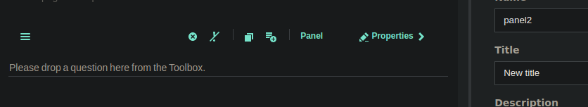 Panel title is not displayed in Creator on changing the title property ...